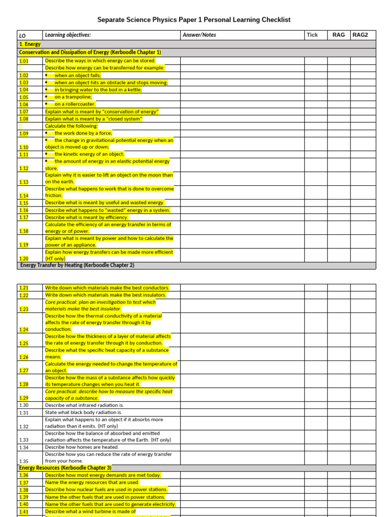SS Physics Y10 Autumn Assessment | PDF