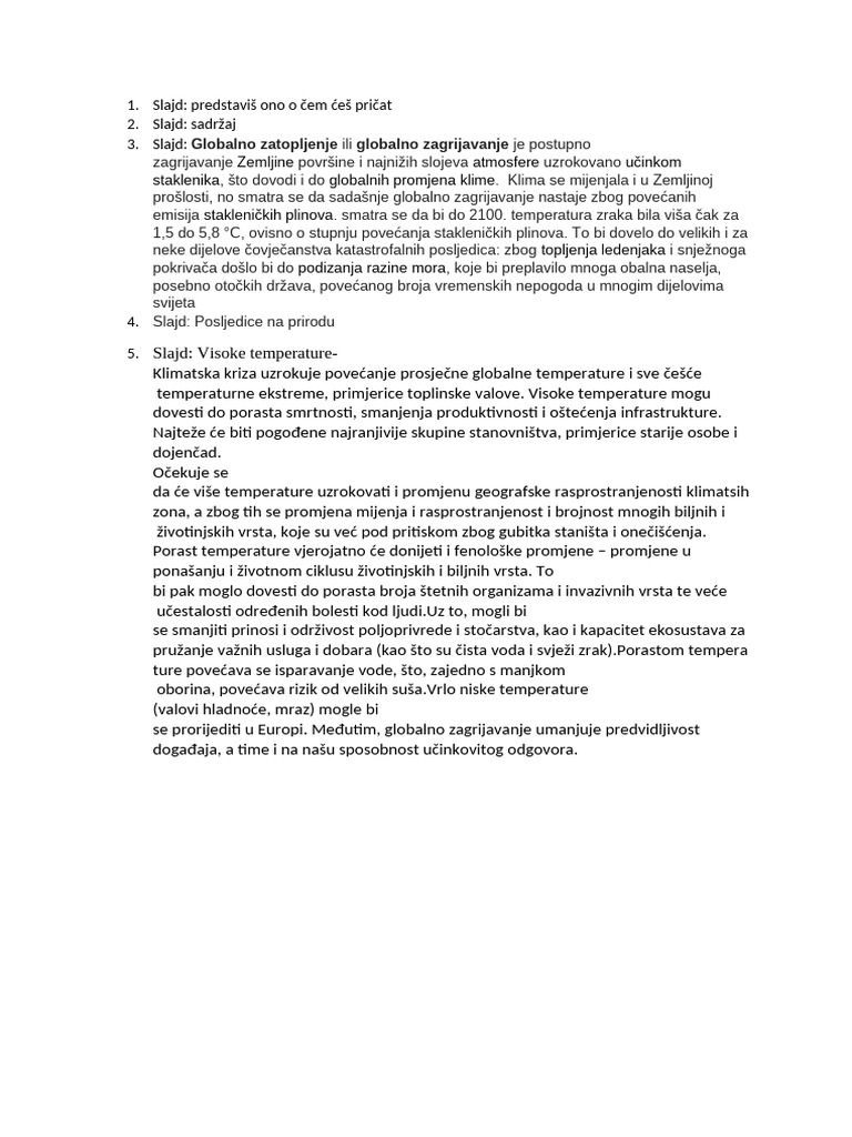 Bilješke Za Prezentiranje Geo | PDF