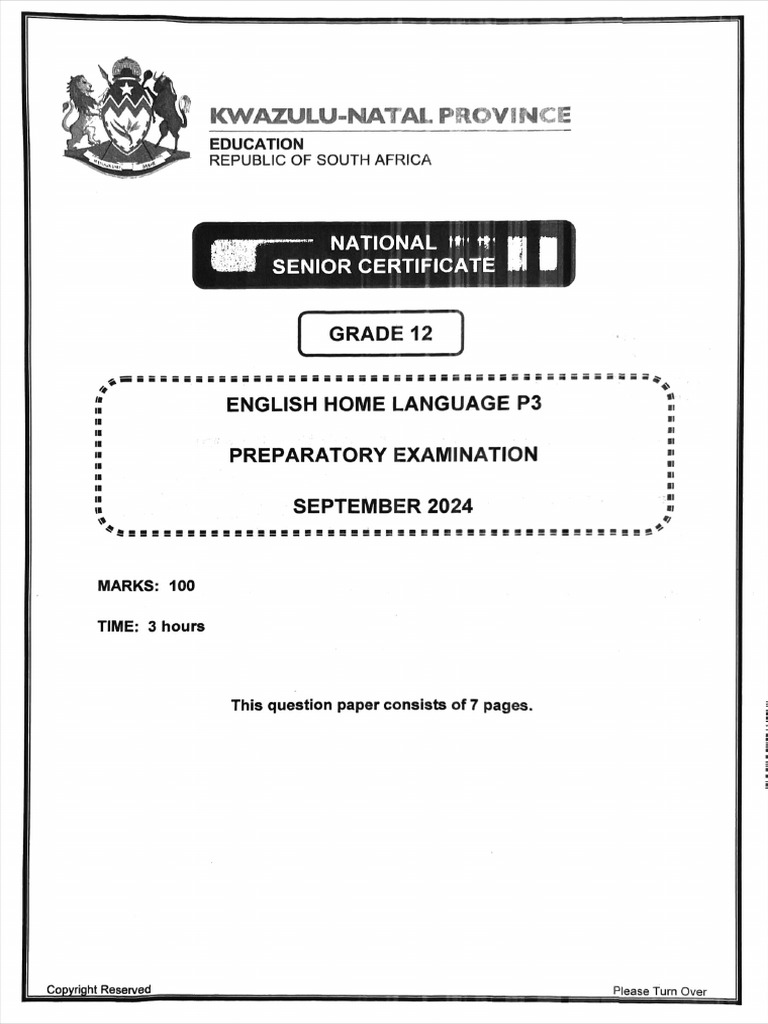G12 Eng HL P3 Sep 2024 QP Scanned by Farhad Akoo | PDF