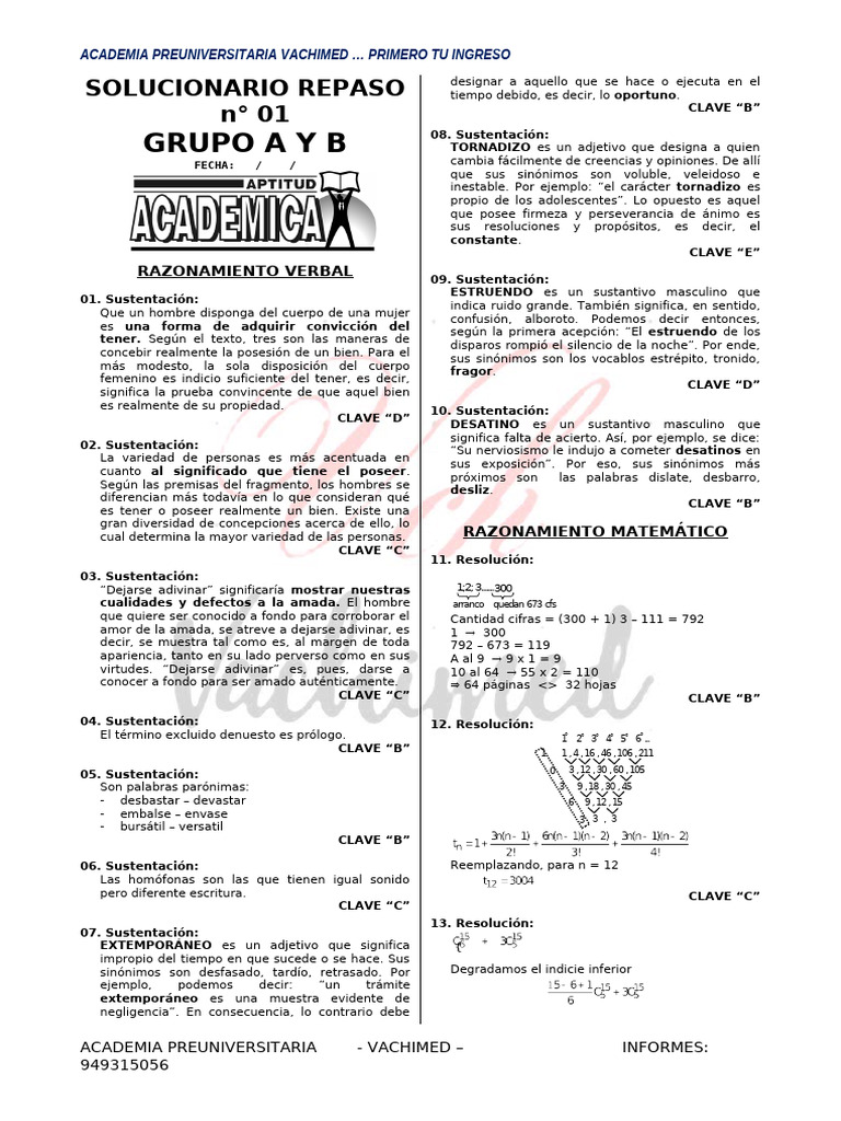 Soluc A Repaso 01 | PDF