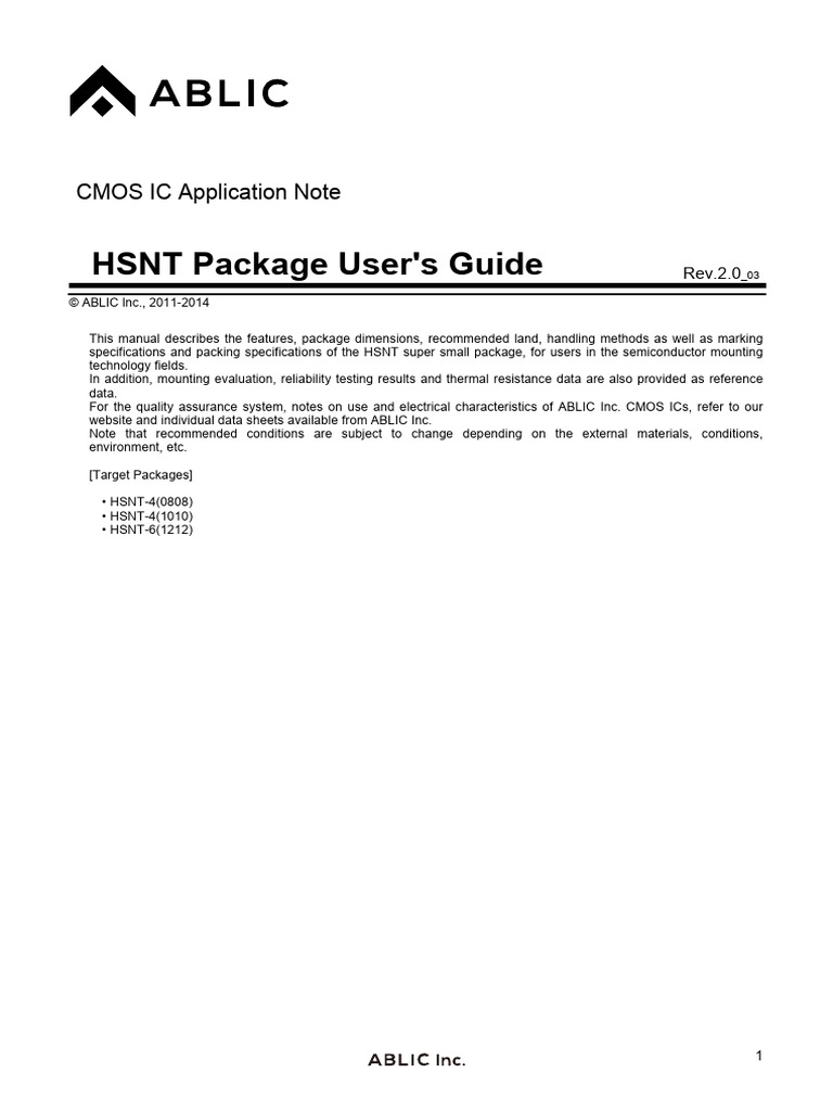 HSNT Package e | PDF