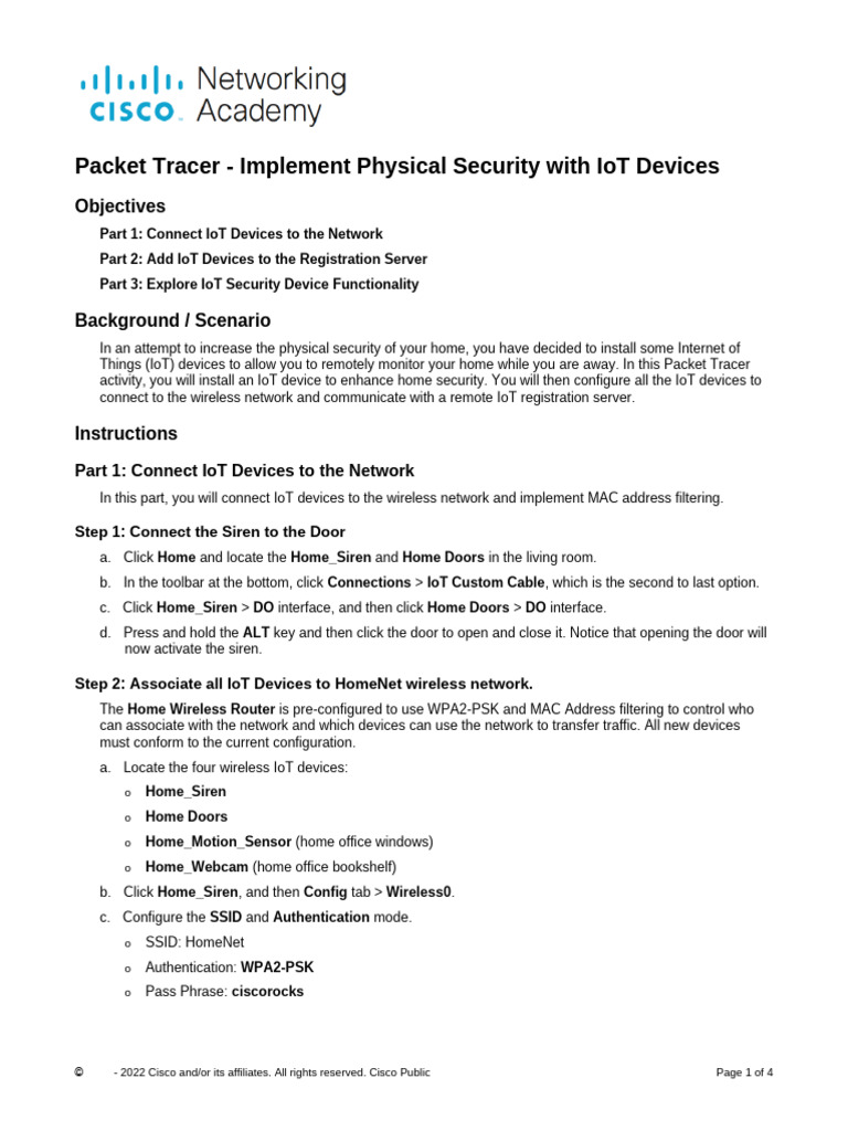 IoT Device Security Implementation Guide | PDF | Computer Network ...