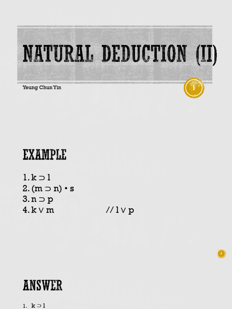 Lec 7 Natural Deduction P2 | PDF