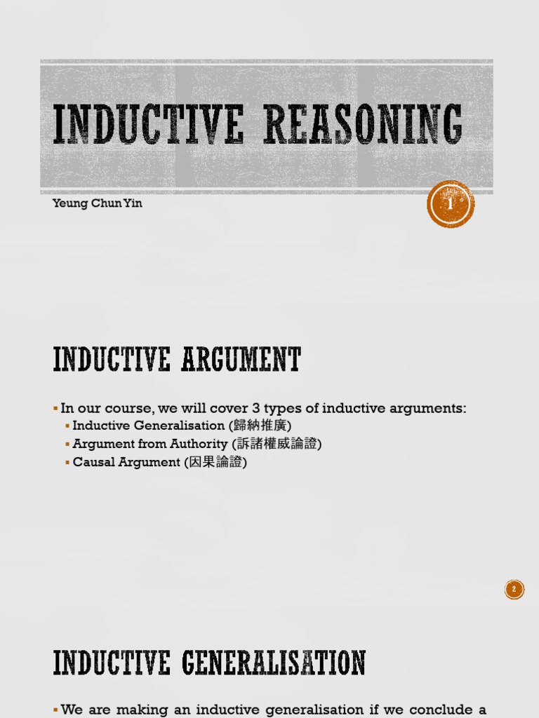 Lec 9 Inductive Reasoning | PDF