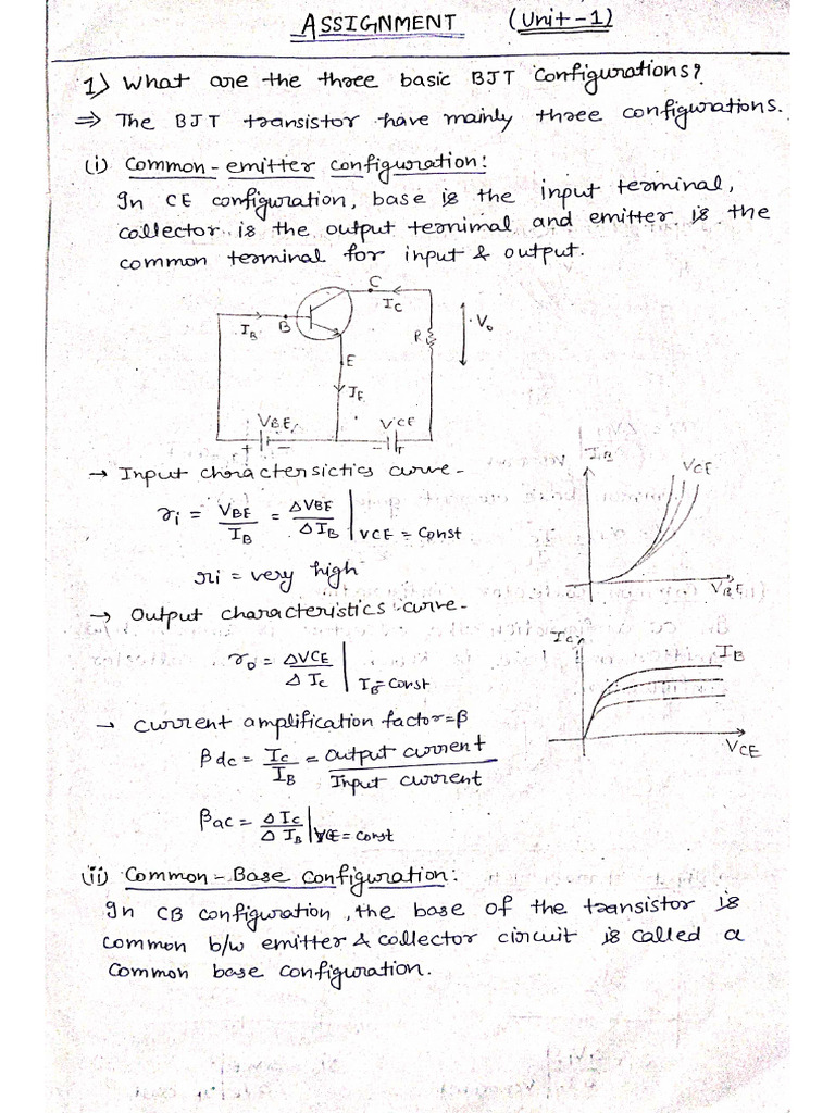 Edc Unit-1 Assignment | PDF