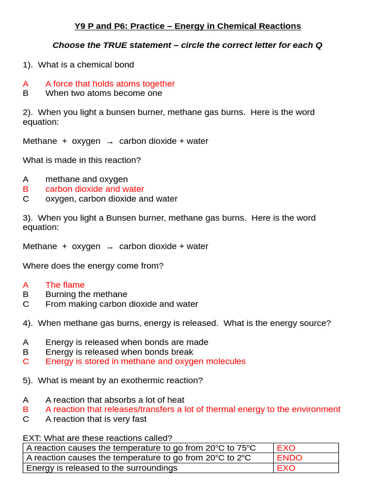 Y9 P and P6 - Energy - MS - H | PDF