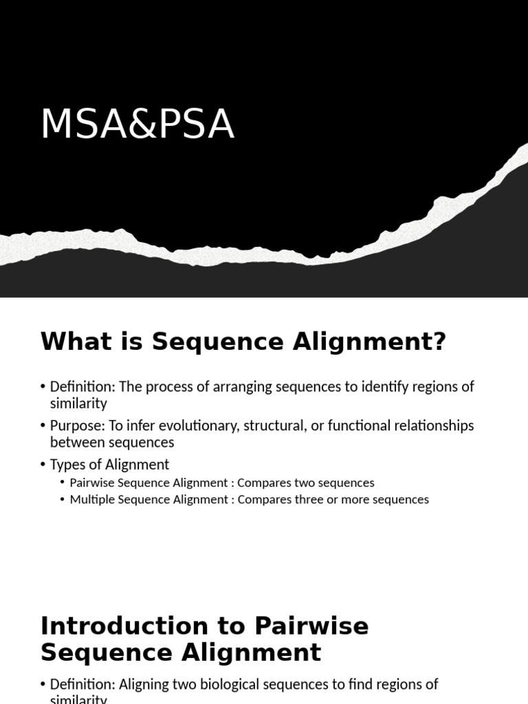 Msa&psa 1 | PDF