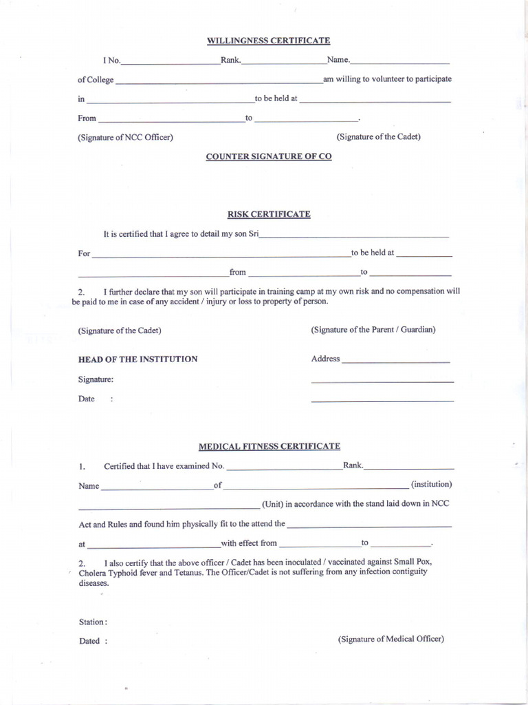 Camp Form | PDF