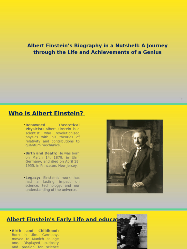 Albert Einstein: Life, Science, and Legacy | PDF | Albert Einstein ...