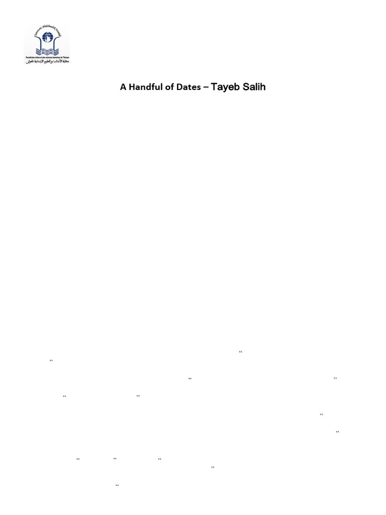 A Handful of Dates - Tayeb Salih | PDF
