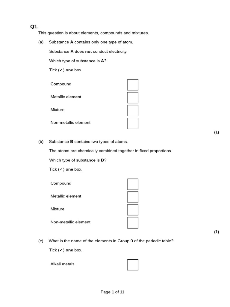 Balancing Equations and The Periodic Table | PDF