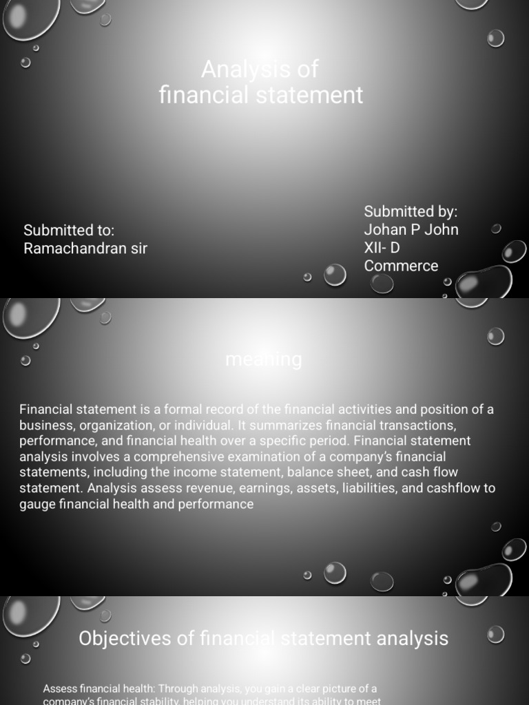 Analysis of Financial Statement | PDF