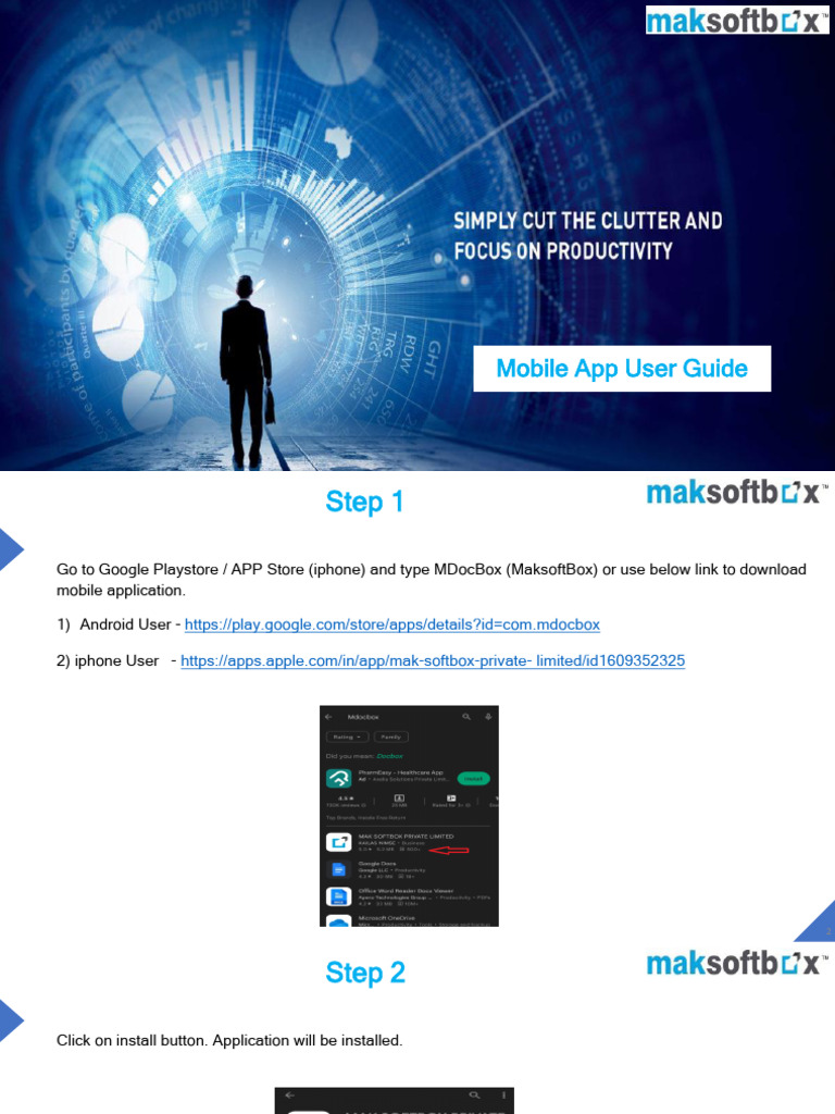 Mak Softbox - Mobile App User Guide | PDF