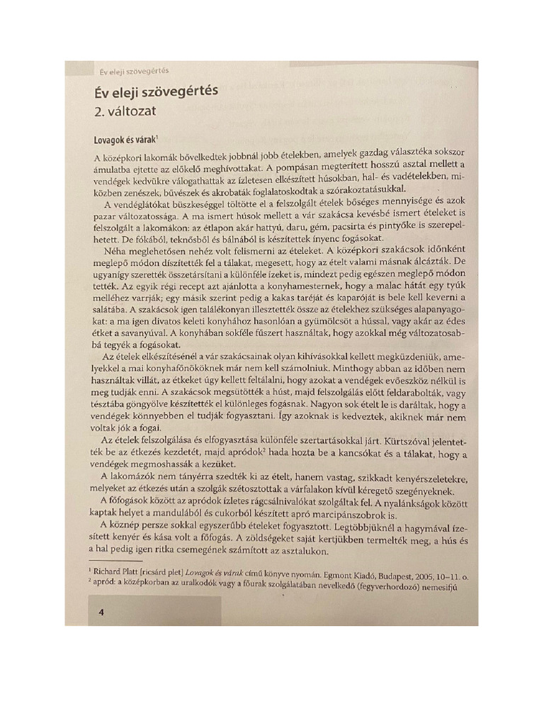 Felmérő 6 Osztály Magyar | PDF