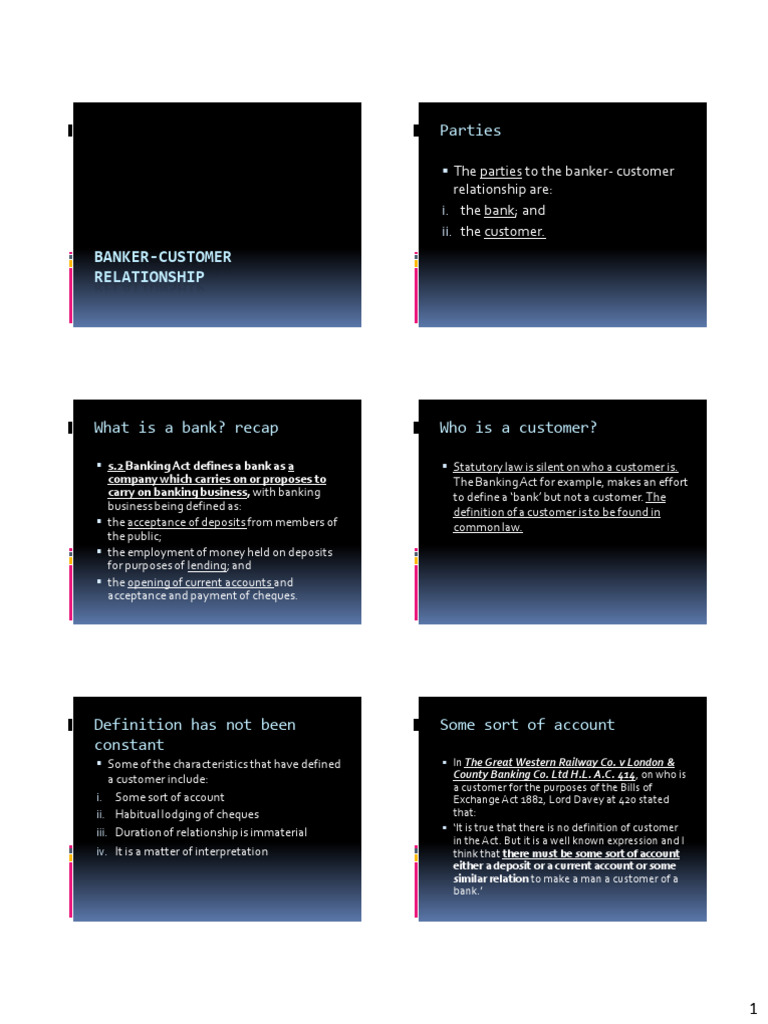 Banker Customer Relationship | PDF