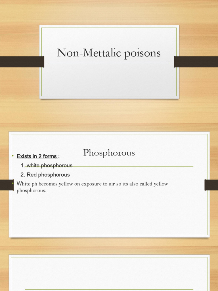 Non Mettalic Poisons 2 | PDF