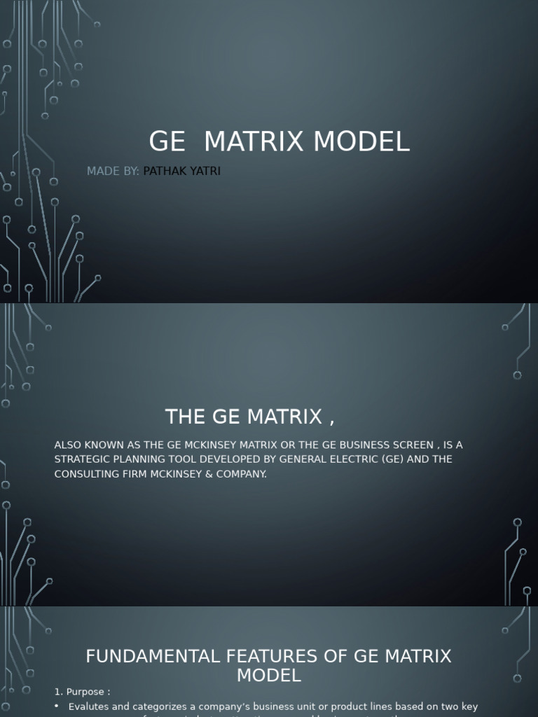 GE Matrix model | PDF