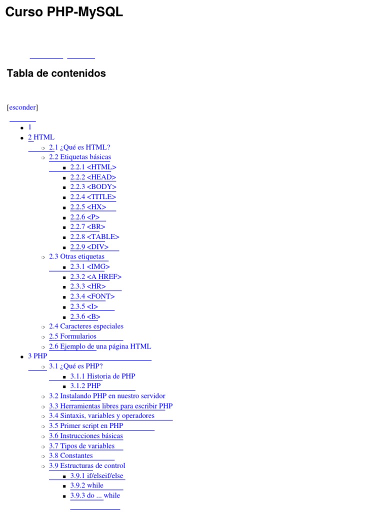 Curso PHP Mysql | PDF | Estructura de datos de matriz | Php