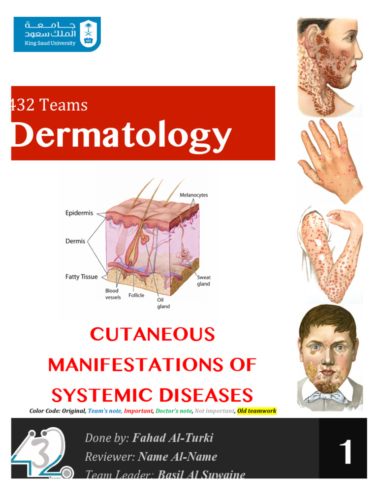 Cutaneous Manifestations of Systemic Diseases | PDF