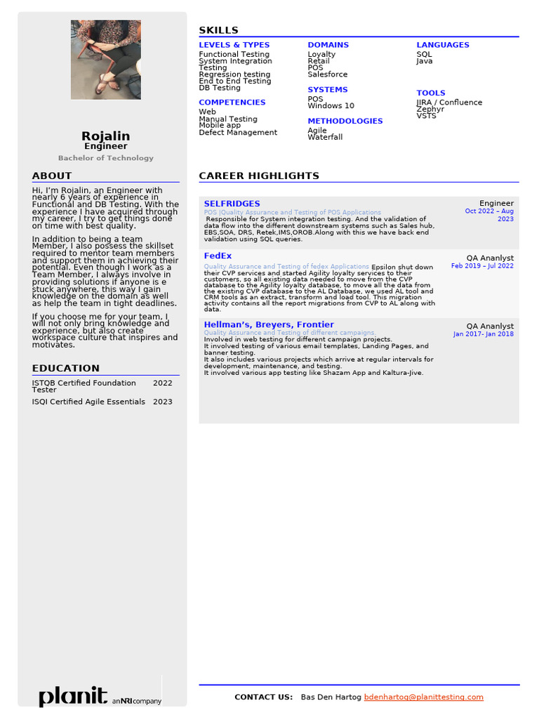 Rojalin Resume | PDF