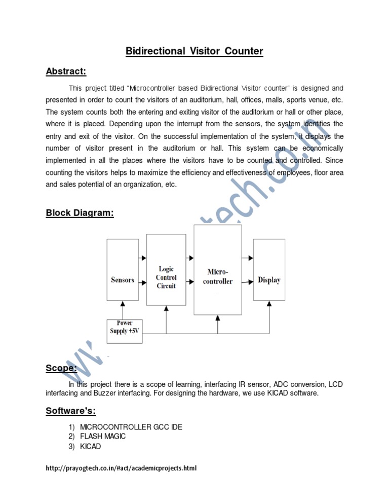 Bidirectional Visitor Counter | PDF
