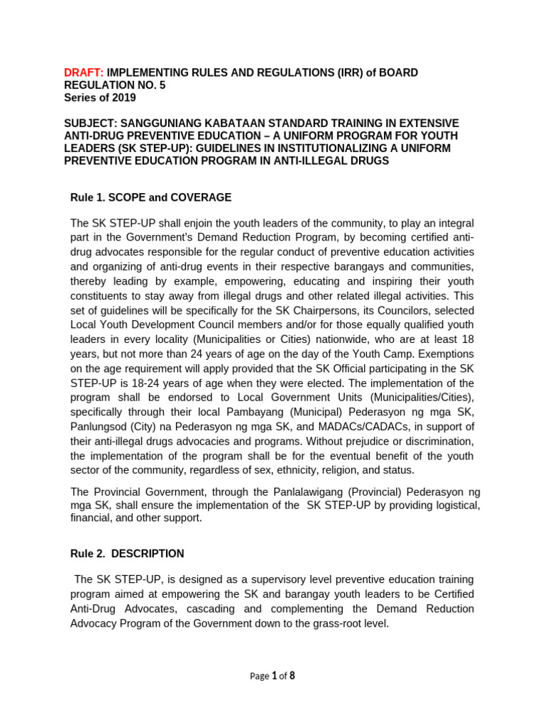 Proposed SK Step Up Irr | PDF