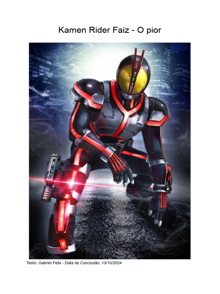 Kamen Rider Faiz - O Pior | PDF | Narrativa | Natureza humana