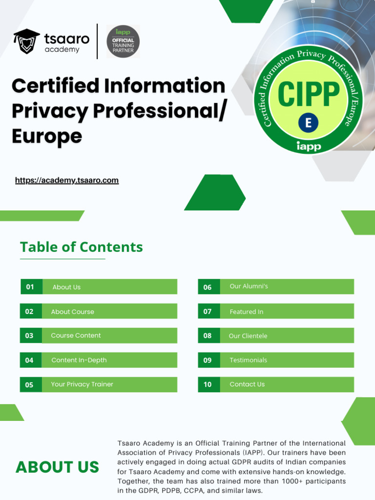 CIPPE Brochure | PDF