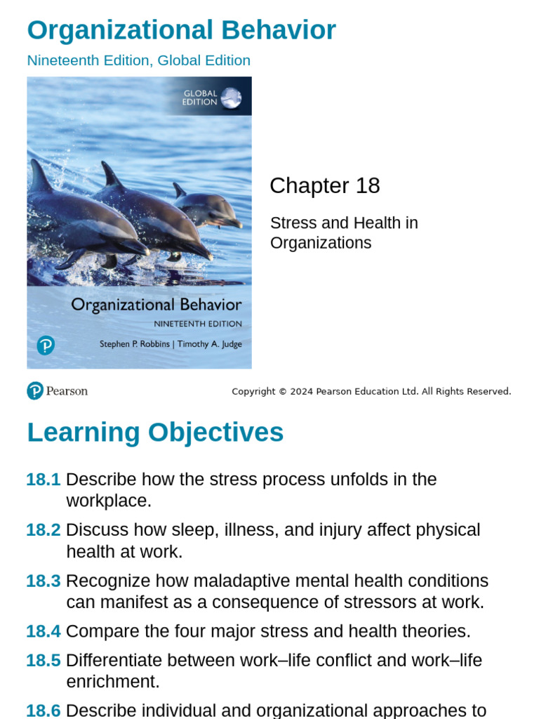 Ch18 - Stress and Health in Organizations Final Exam) | PDF