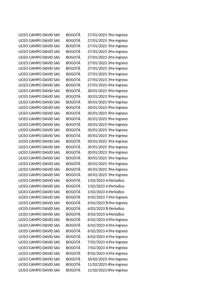 Base Datos 17234 2023 | PDF