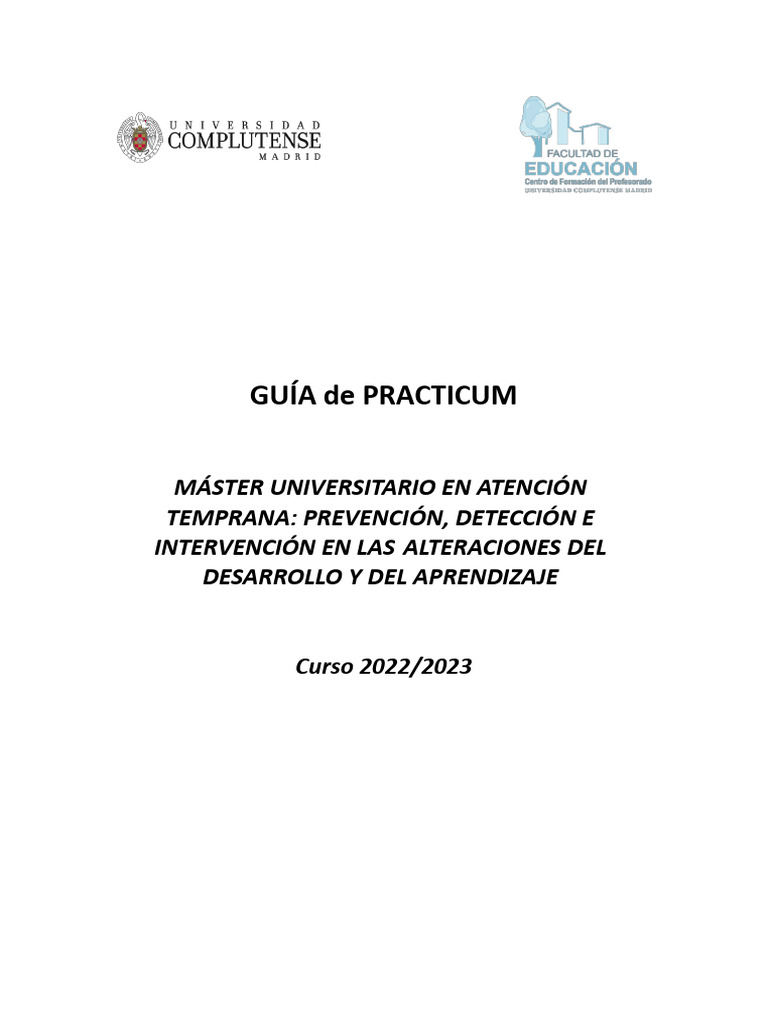 Guia Practicas Externas Mat 2022 2023 | PDF