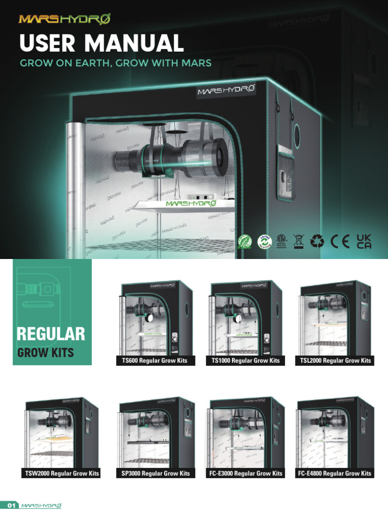 MARS Grow Tent Kits Manual 1 | PDF