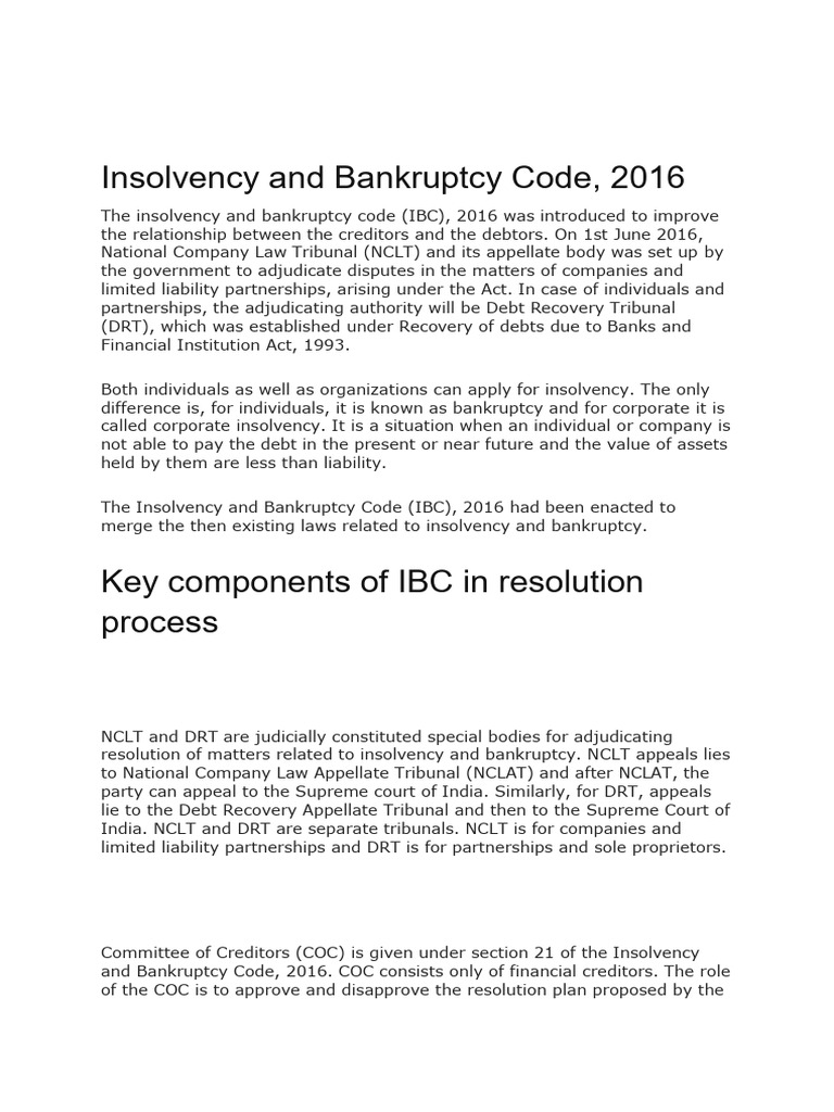 IBC Notes | PDF