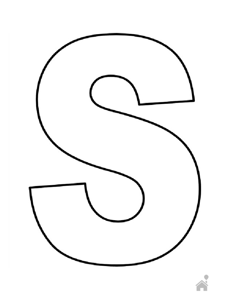 Moldes de Letras para Imprimir S Maiusculo Grande | PDF