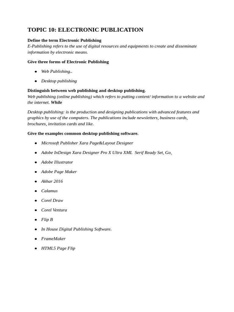 A Level ELECTRONIC PUBLICATION | PDF