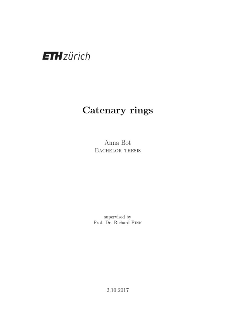 Catenary Rings (Bot) | PDF