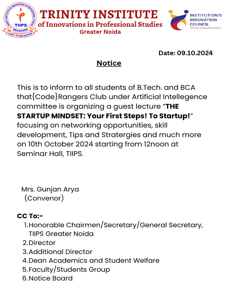 Seminar Notice | PDF