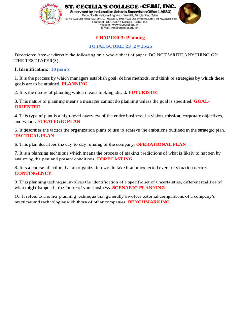 CHAPTER-3-Planning | PDF