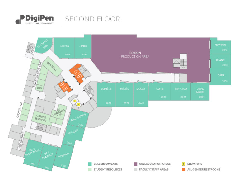 Digipen Building Map Floor 2 | PDF