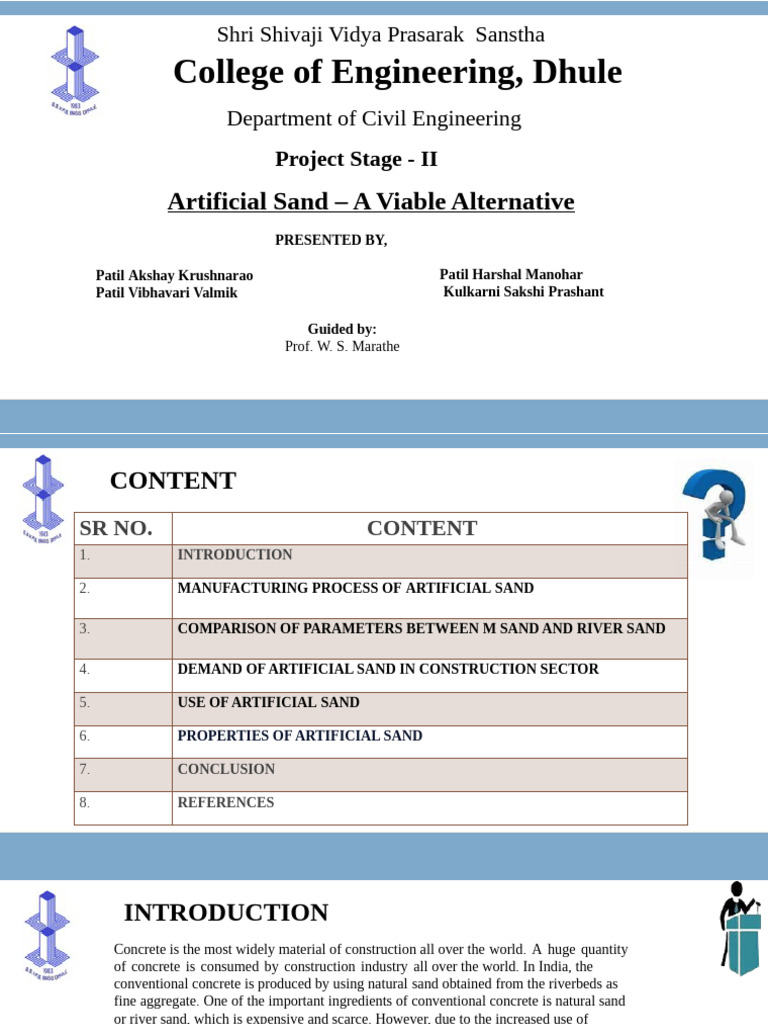 Artificial Sand: A Sustainable Solution | PDF | Sand | Concrete