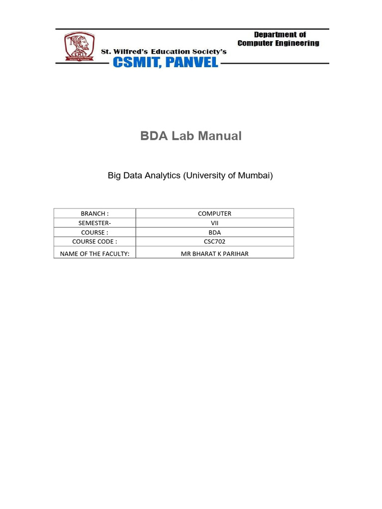 Bda-Lab-Manual FINAL | PDF Bda-Lab-Manual FINAL | PDF