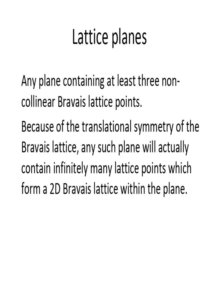 Solid State Lattice Planes | PDF | Crystallography | Science & Mathematics