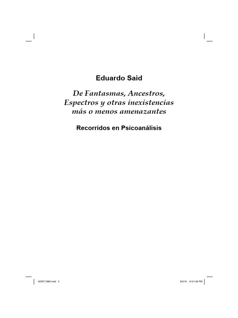 Said Adolescencia Letra Padre Real | PDF | Jacques Lacan | Filosofía