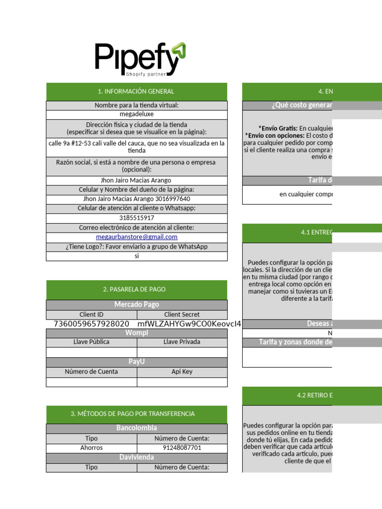 Formato Brief PIPEFY | PDF