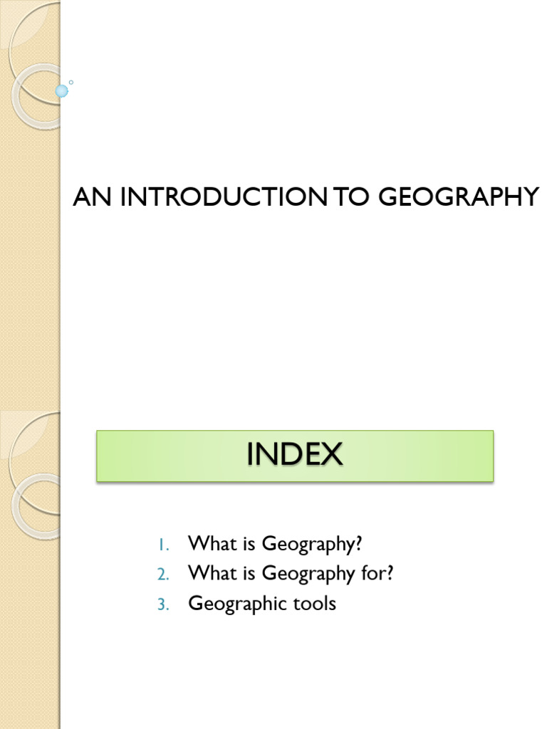 An introduction to Geography | PDF