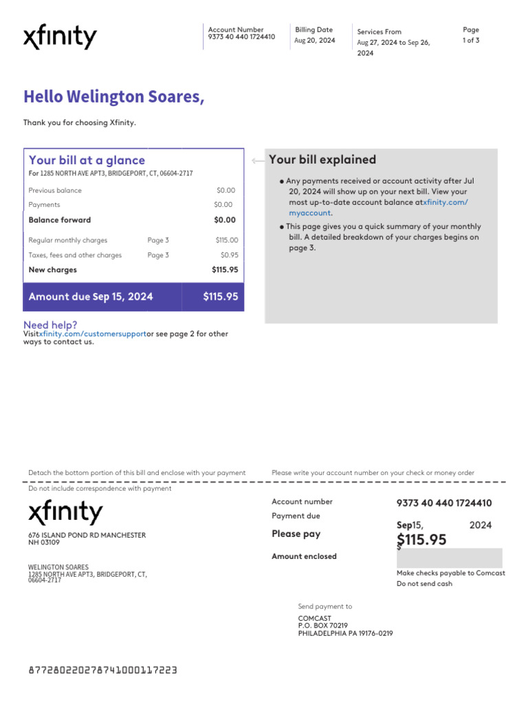 Xfinity Bill | PDF