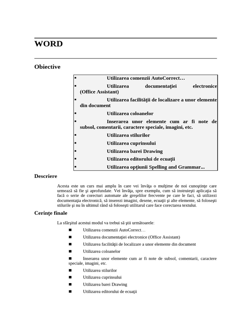 Invatati Word Cap 1 - Partea 3 | PDF