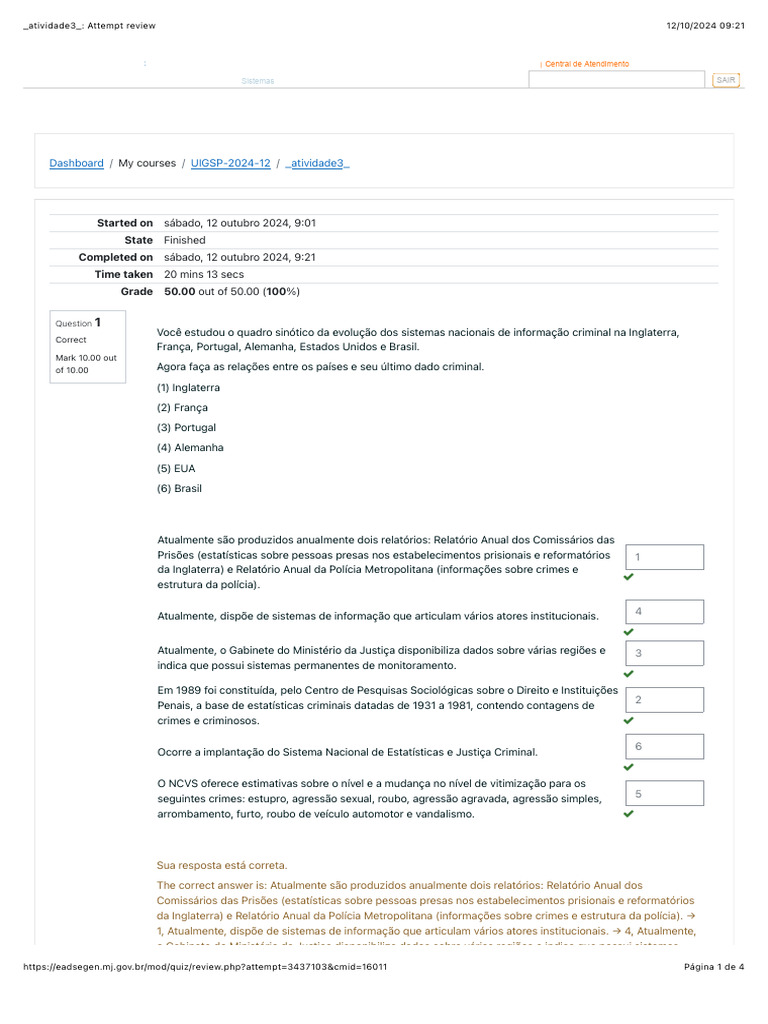 Atividade3 - : Attempt Review | PDF