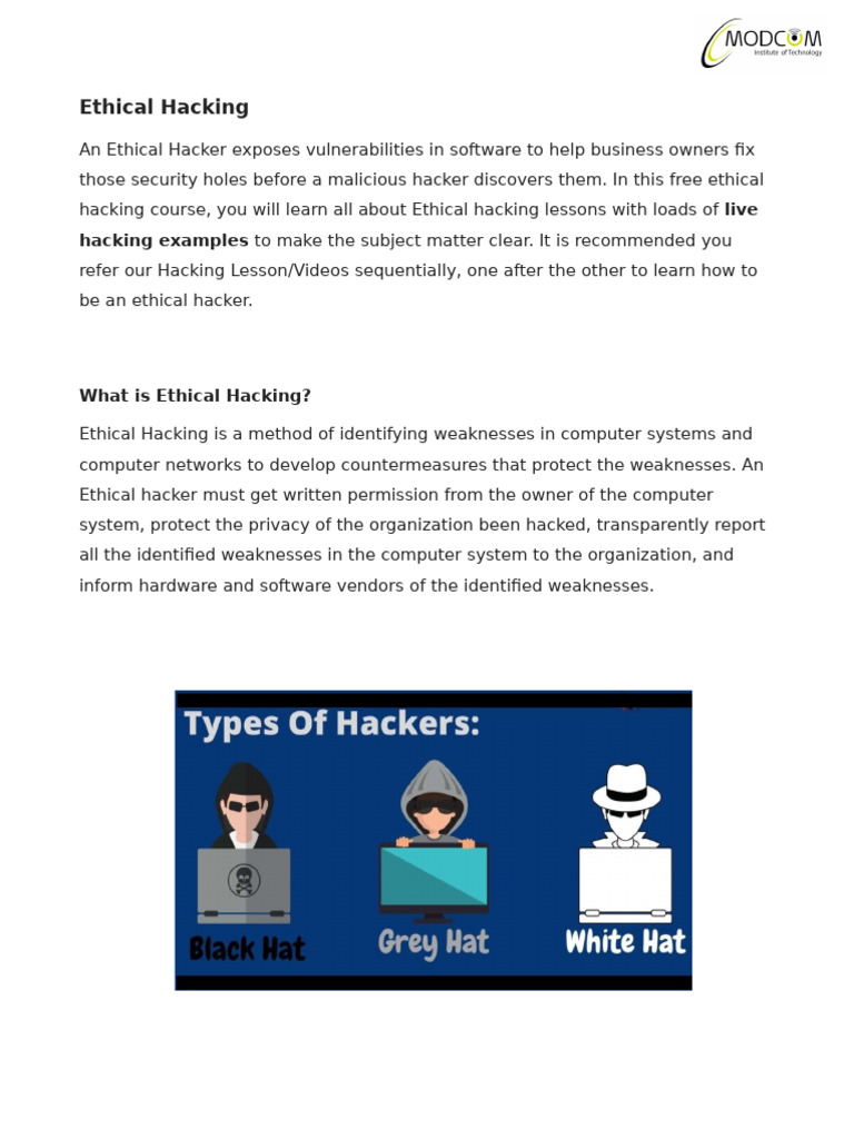Cyber1e - Ethical Hacking. | PDF
