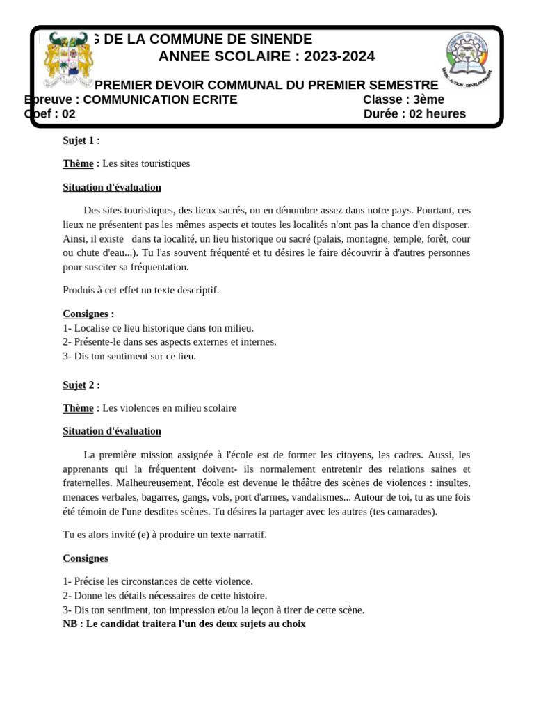 DS 3 598 2023-2024 28 Comm | PDF